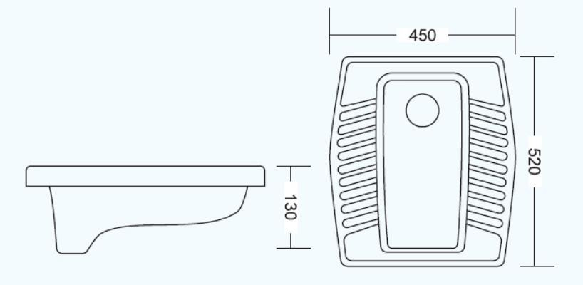 Ceramic Squatting WC Eastern Pan | Floor-Mounted S-Trap Squat Pan ...